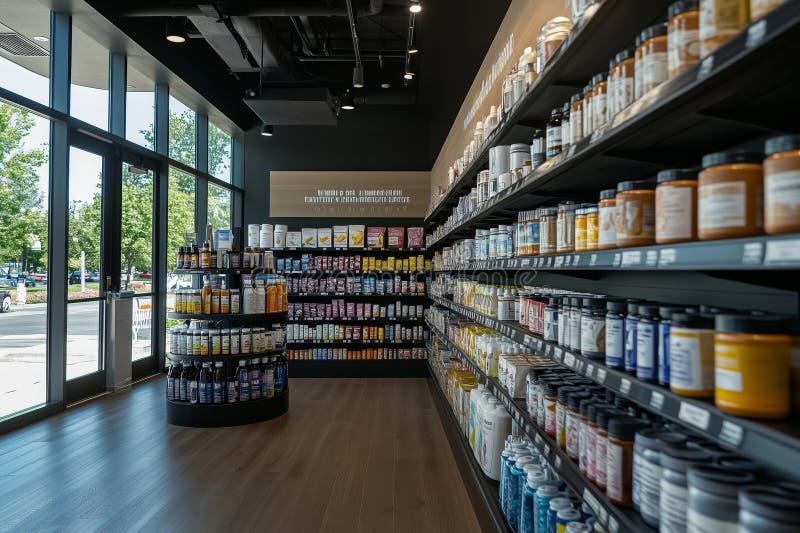 High-end Supplement Store Offering Personalized Health Solutions Stock ...