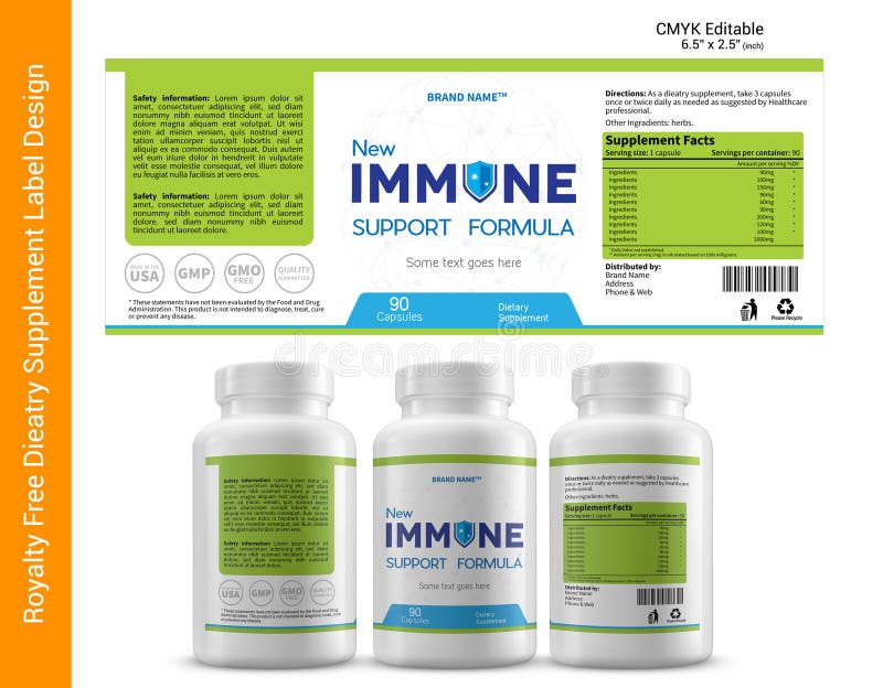 Supplements for Boosting Immune System Stock Vector - Illustration of ...