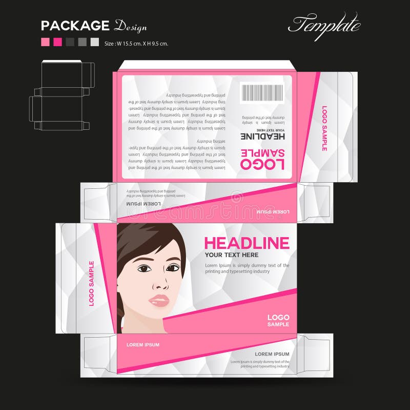 Supplements and Cosmetic Box Design, Packaging Design Stock Vector ...