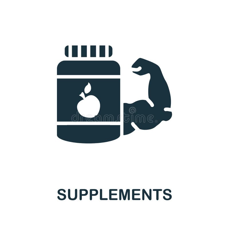 Supplements Icon. Monochrome Simple Healthy Lifestyle Icon for ...