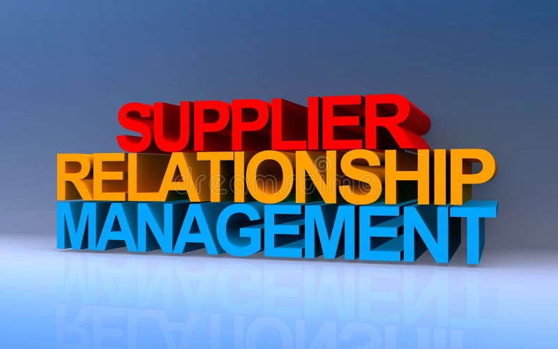 Supplier Relationship Management on Blue Stock Illustration ...