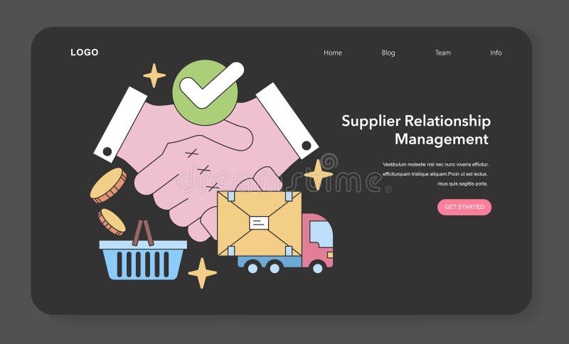 Supplier Relationship Management Concept. Flat Vector Illustration ...