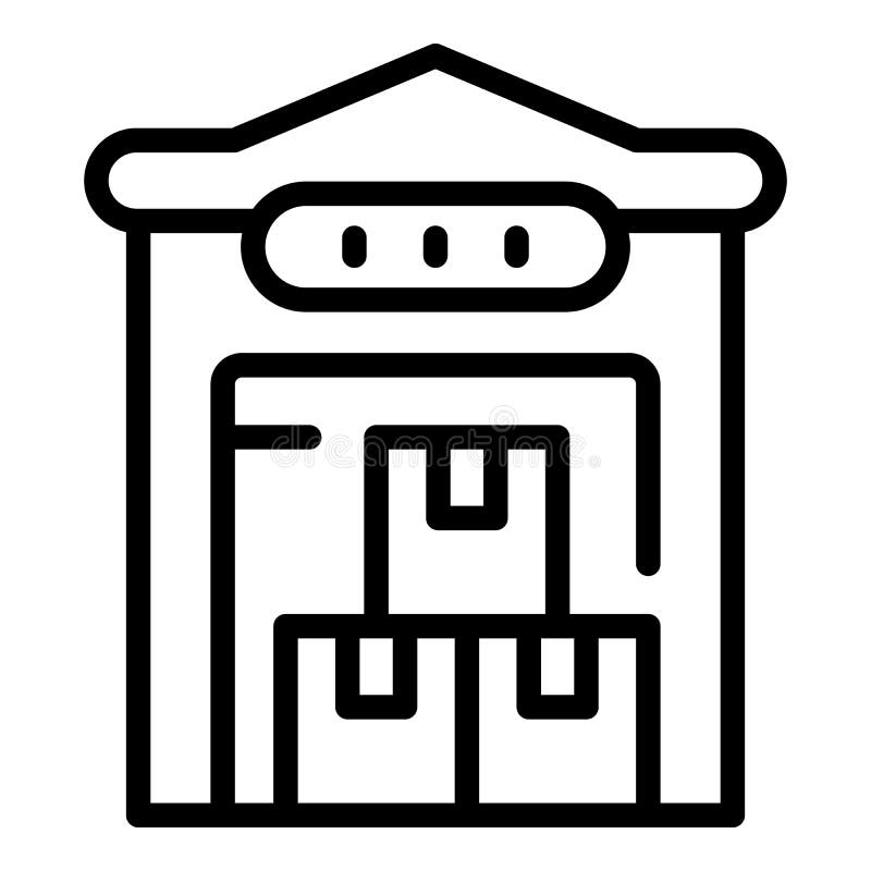Supplier Warehouse Icon Outline Vector. Computer System Stock Vector ...