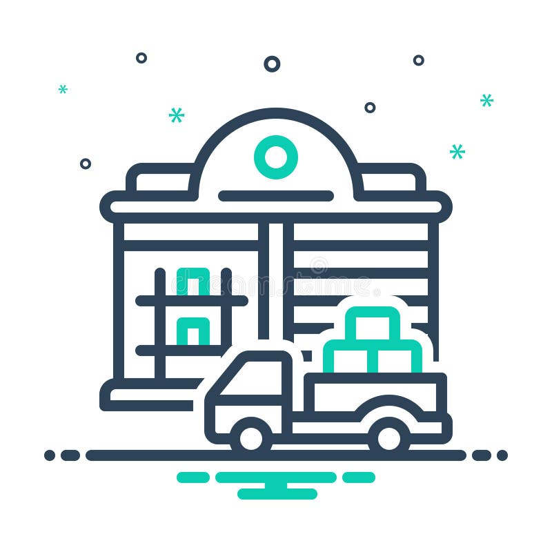 Mix Icon for Supplies, Factory and Material Stock Illustration ...