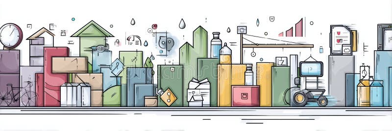 Supply Chain Analysis Infographic Illustrating Tech Goods Distribution ...