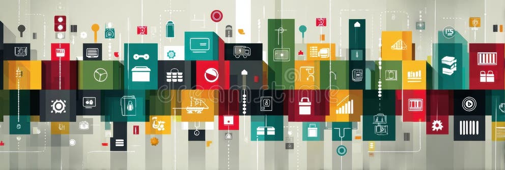 Supply Chain Breakdown Infographic Illustrating Technology Goods and ...