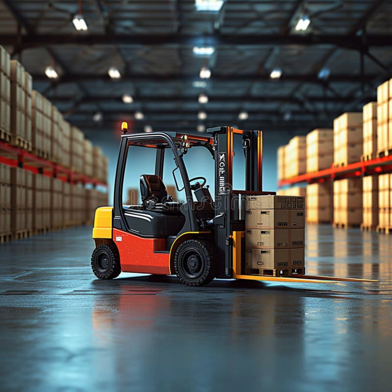 Supply Chain Dance Forklift Maneuvers, Loading Pallets and Boxes ...