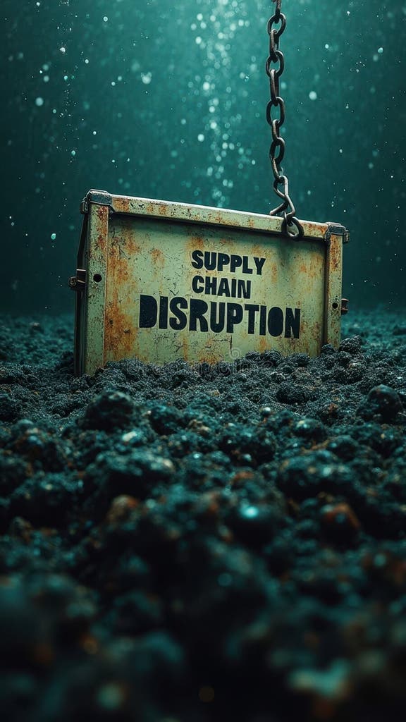 Supply Chain Disruption: Submerged Cargo Container in Ocean Depths ...
