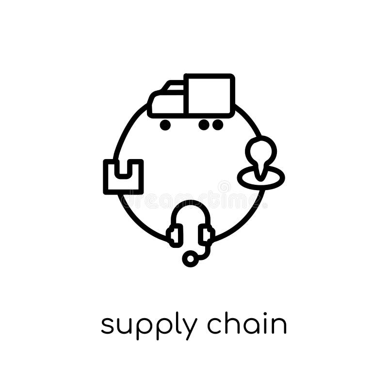 Linear Supply Chain Icon From Delivery And Logistic Outline Collection ...
