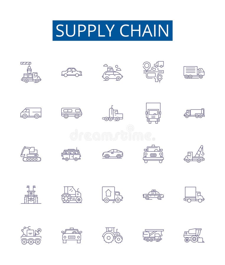 Supply Chain Line Icons Signs Set. Design Collection of Logistics ... Supply Chain Line Icons Signs Set. Design Collection of Logistics ...