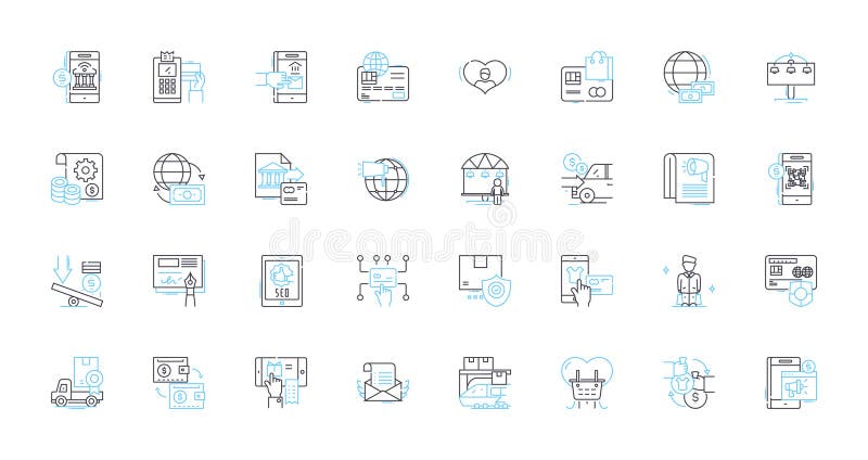 Supply Chain Linear Icons Set. Logistics, Sourcing, Inventory ...