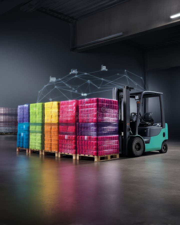 Supply Chain Logistics Management: Fork Truck with Boxes Enhancing ...