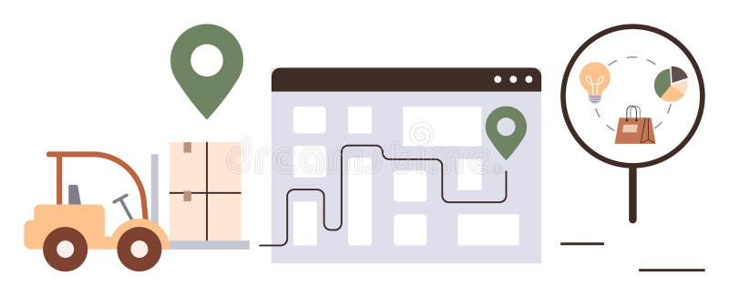 Supply Chain Logistics with Warehouse Map, Forklift, and Analytics ...