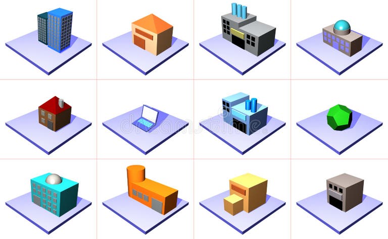 Supply Chain Management Icon Symbol Set Stock Illustration ...
