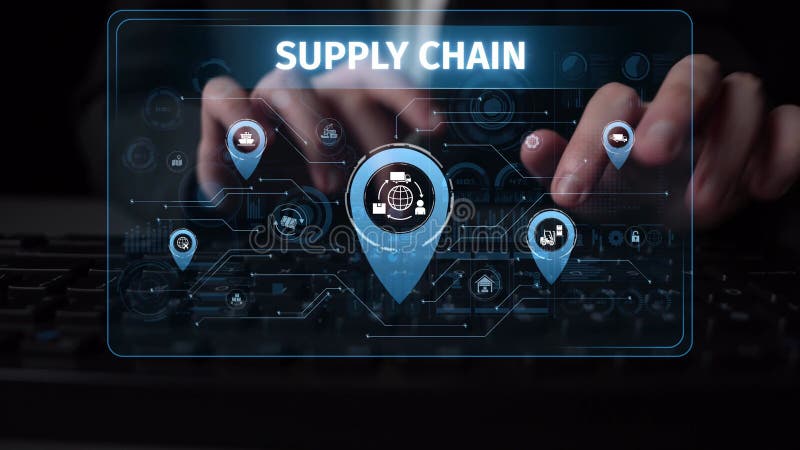 Supply Chain Management Network Visualization Muxer Stock Footage ...