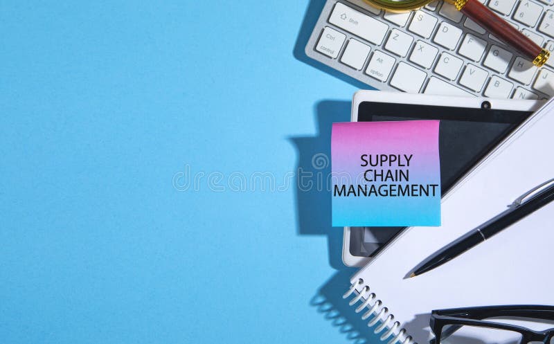 Supply Chain Management on Sticky Note Stock Image - Image of service ...