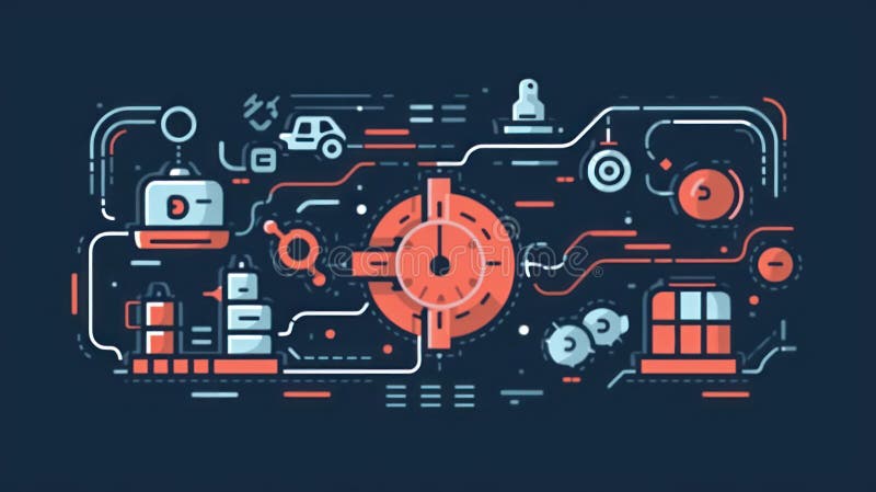 A Supply Chain Optimization Icon Representing the Use of Data Analysis ...