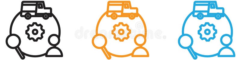 Supply Chain Process Vector Logo Set Collection for Web App Ui Stock ...