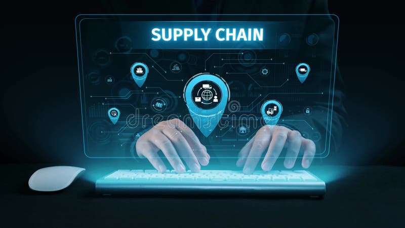 Supply Chain Management Network Visualization Elide Stock Video - Video ...