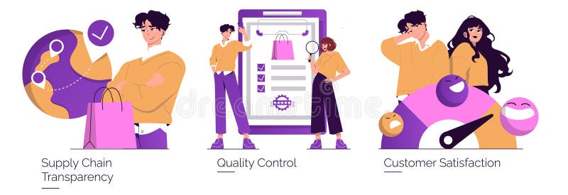 Supply Chain Transparency Vector Illustration Stock Vector ...