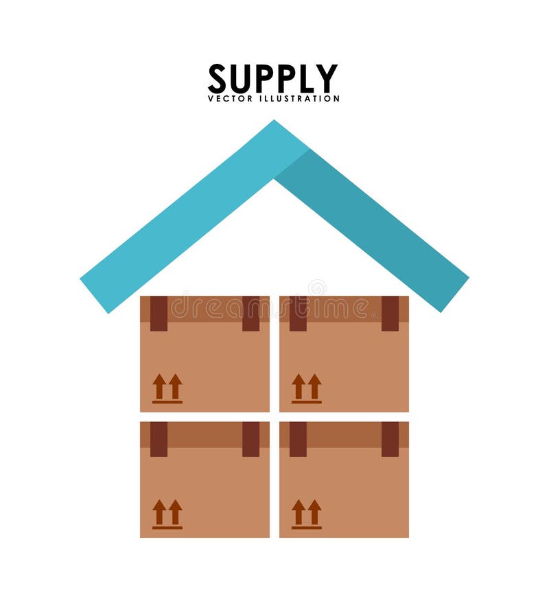 Supply design stock vector. Illustration of store, cardboard - 47141405