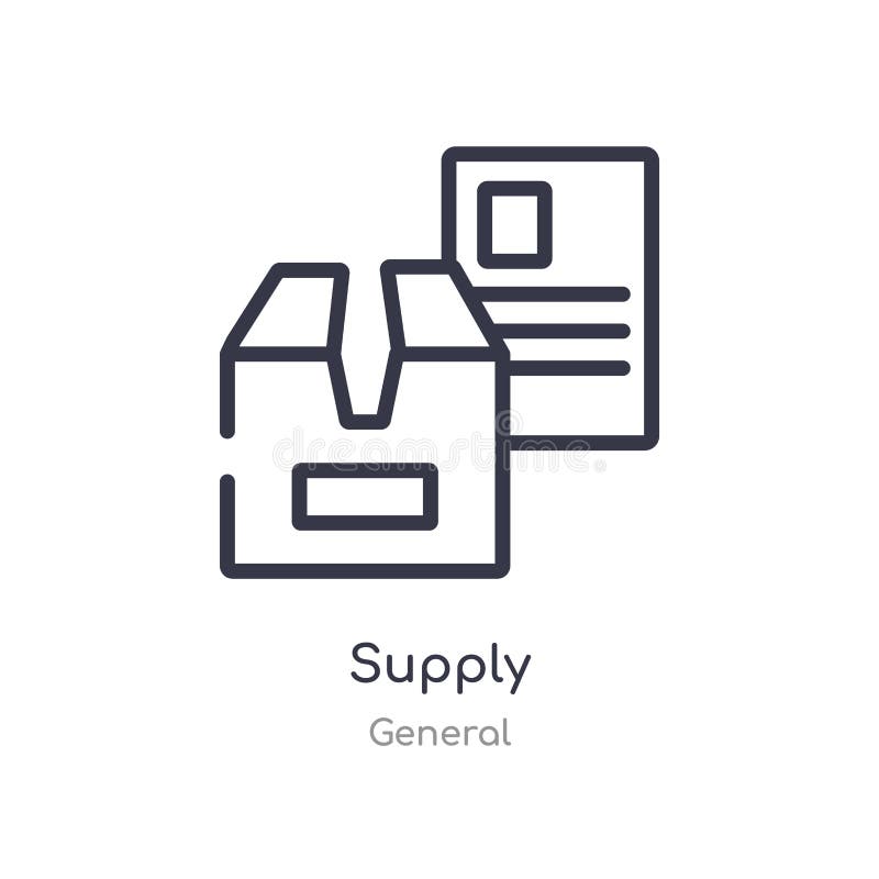 Supply Outline Icon. Isolated Line Vector Illustration from General ...
