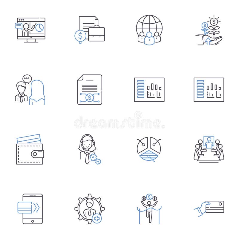 Supply Range Line Icons Collection Diversity Variety Scope Range Selection Breadth Extent