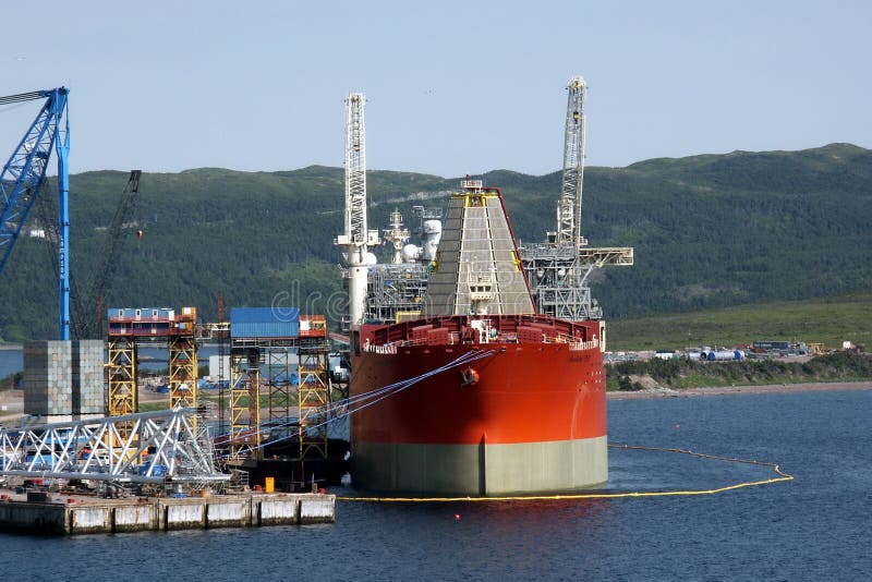 Supply Ship At Dock (Close-up) Stock Image - Image of contruction ...