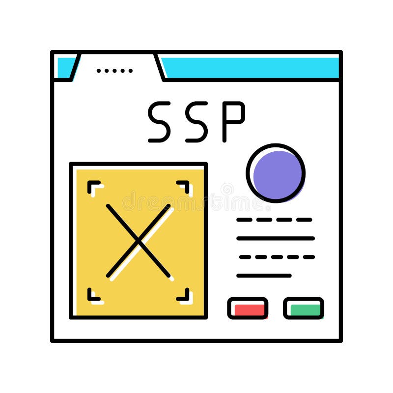 Supply-side Platform Color Icon Vector Illustration Stock Vector ...