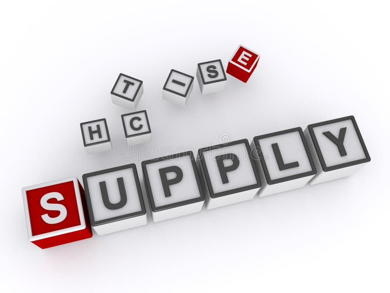 Logistics Supply Inventory Management on Blue Stock Illustration ...