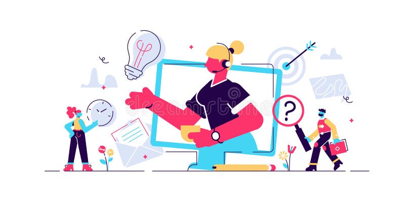 Support Concept for Web Page and Banner Stock Vector - Illustration of ...