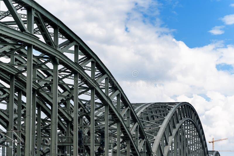 Support Above the Bridge, Steel Structure Close-up Stock Image - Image ...