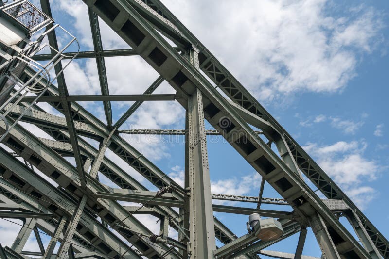 Support Above the Bridge, Steel Structure Close-up Stock Photo - Image ...