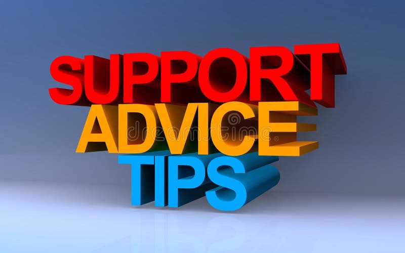 Support Advice Tips on Blue Stock Illustration - Illustration of tips ...
