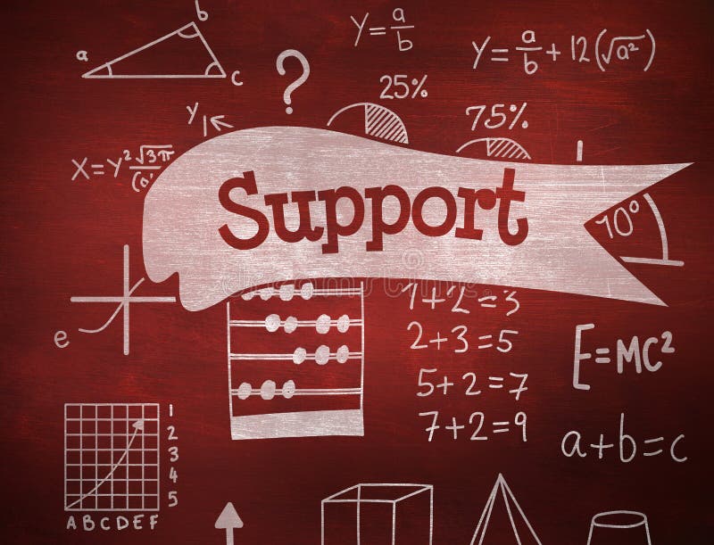 Support against desk stock illustration. Illustration of equation ...