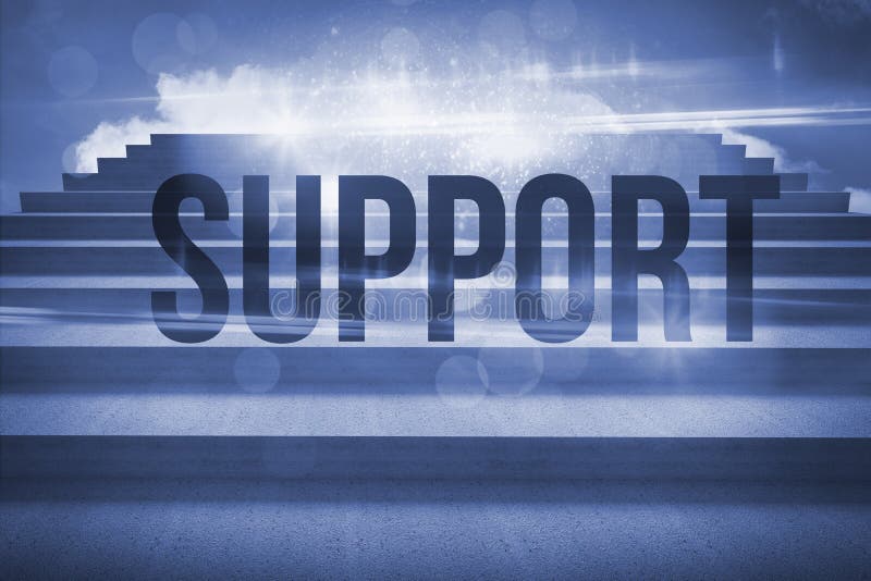 Support Against Steps Against Blue Sky Stock Illustration ...
