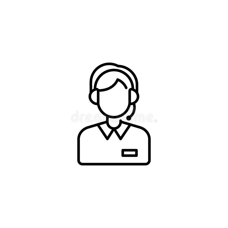 Support Agent Icon stock vector. Illustration of icon - 379740010