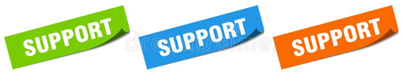 Support Banner. Support Speech Bubble Label Set. Stock Vector ...