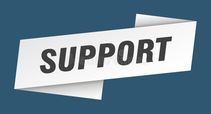 Support Banner Template. Support Ribbon Label Stock Vector ...