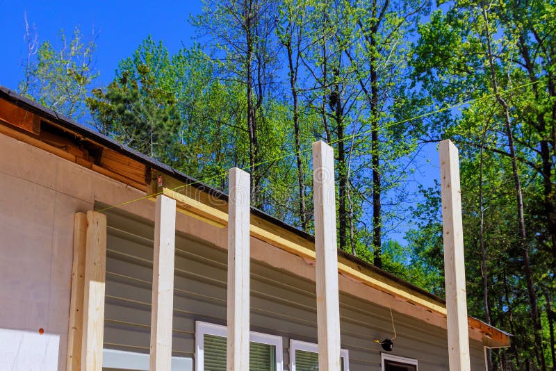 Support Beams for Wooden Framing Timber Framing with a Unfinished ...