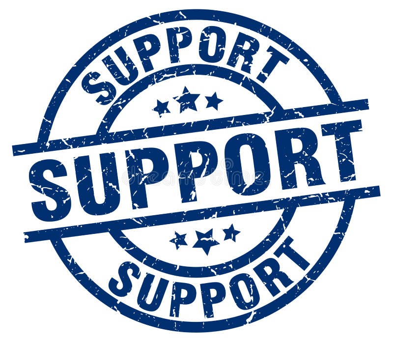 Support blue banner stock illustration. Illustration of business - 26933170