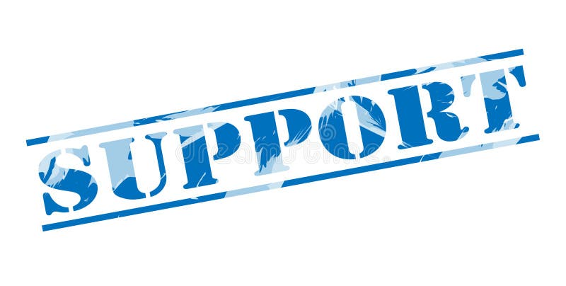 Support blue stamp stock illustration. Illustration of label - 97560511