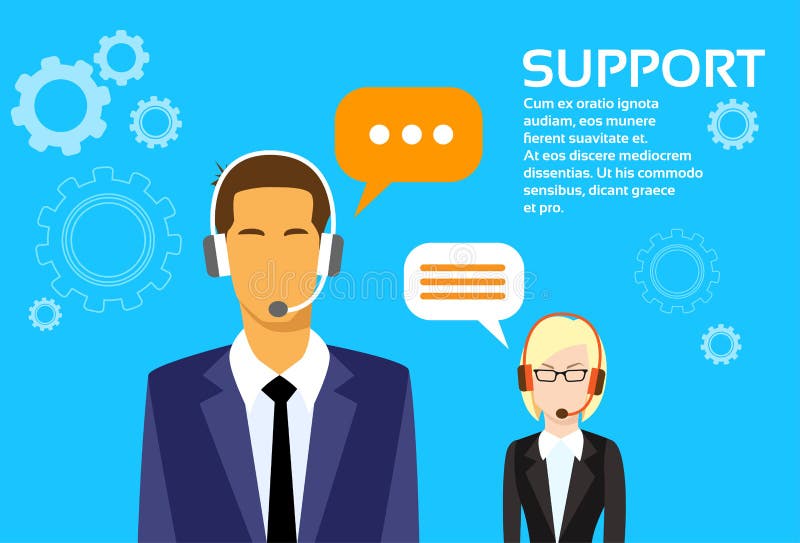 Support Business People Group Technical Team on Stock Vector ...