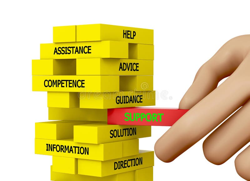 Support stock illustration. Illustration of blocks, customer - 88223639
