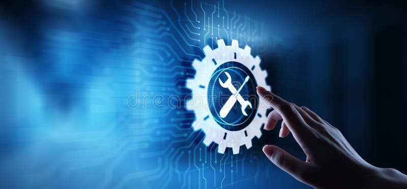 Support Button on Virtual Screen. Customer Service and Communication ...