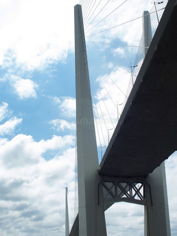 Support Cable-stayed Bridge, Bottom View. Large Engineering Designs ...