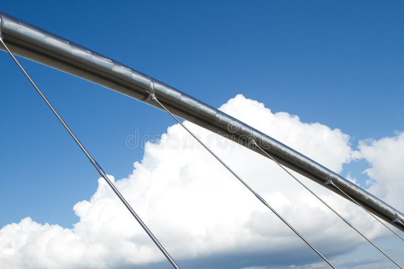Support with cables. stock photo. Image of polished, construction ...