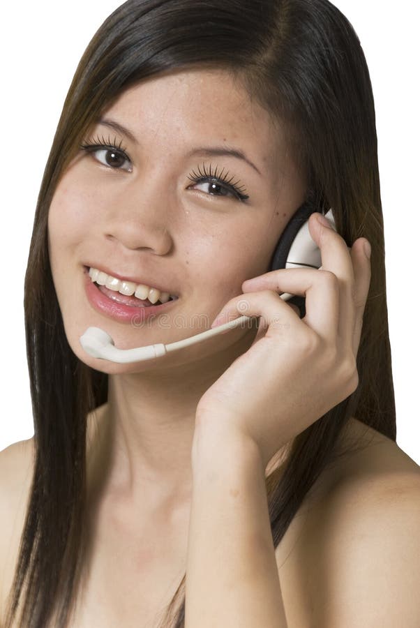 Support center young woman stock photo. Image of communication - 7346740