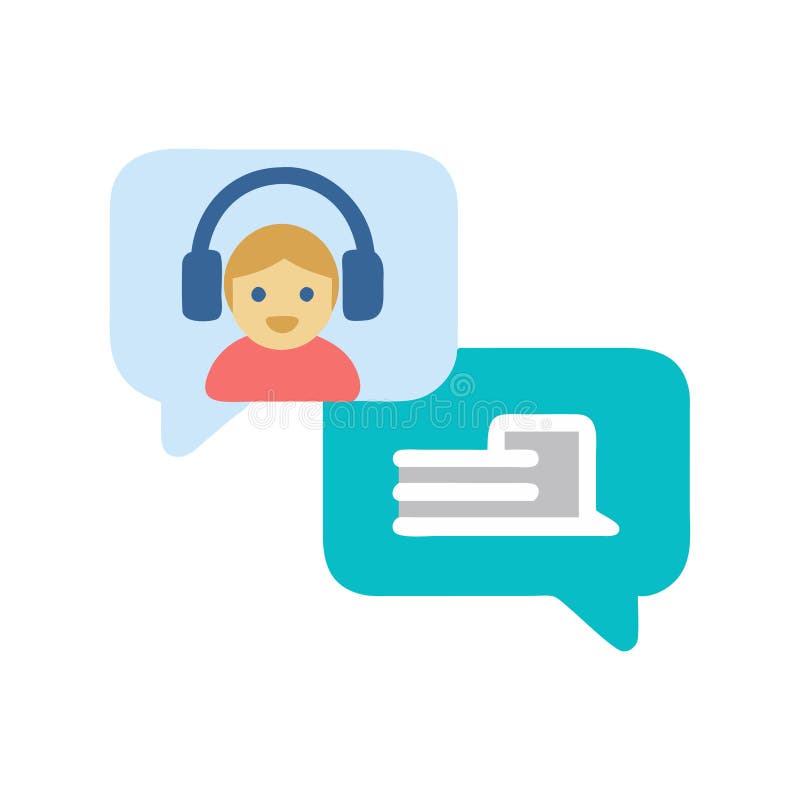 Support Chat Icon for Customer Assistance Stock Vector - Illustration ...