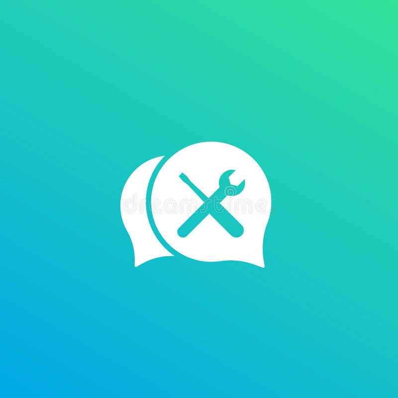 Support chat icon, vector stock vector. Illustration of computer ...